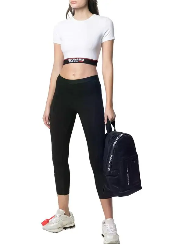 Dsquared2 Logo-print Cropped Leggings - Black