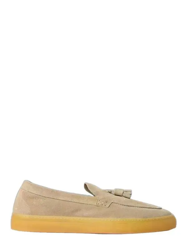 SUMMERY COPENHAGEN Suede Tassel Detail Loafers - Neutrals