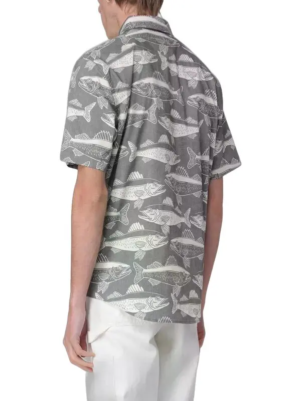 Filson Twin Lakes Fish-print Short-sleeve Shirt - Grey