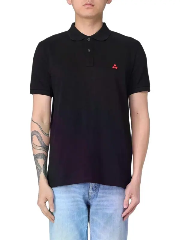 Peuterey Logo-patch Polo Shirt - Black
