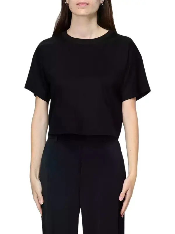 Max Mara Embroidered Logo T-shirt - Black