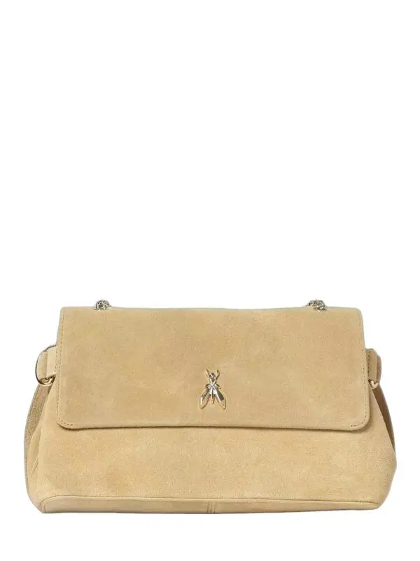 Patrizia Pepe Suede Shoulder Bag - Neutrals