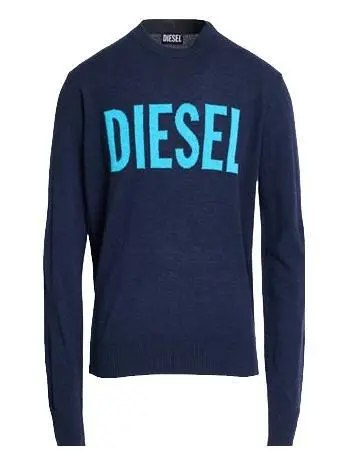 DIESEL® Wool And Cashmere Crewneck Sweater - Blue