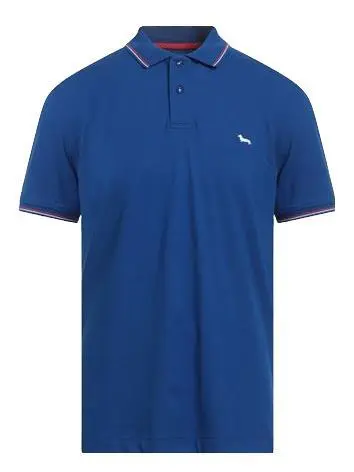 HARMONT & BLAINE Polo Shirt Size Cotton, Elastane - Blue