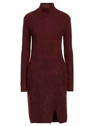 VICOLO Alpaca Wool Blend Mini Dress - Red