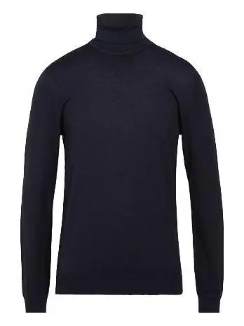LIU •JO MAN Wool Turtleneck With Brand Logo - Blue
