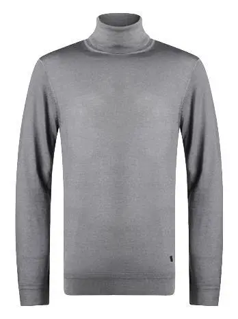 LIU •JO MAN Turtleneck Wool Pullover - Grey