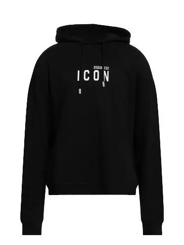 Dsquared2 Cotton Terry Hoodie With Logo Print - Black