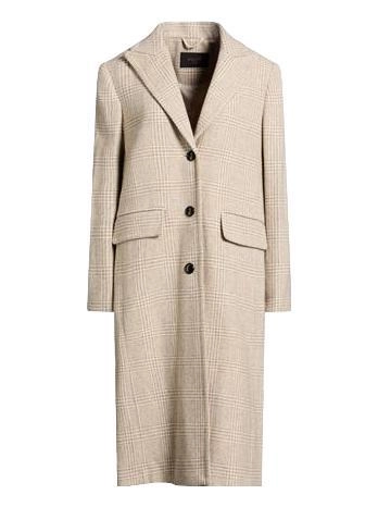 PALTO' Wool Glen Plaid Coat - Ivory