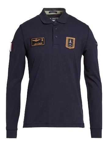 AERONAUTICA MILITARE Polo Shirt Size Cotton, Elastane - Blue