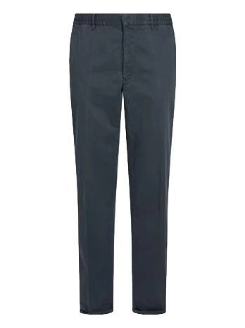 Incotex Cotton Elastane Tapered Leg Trousers - Navy
