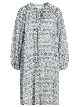 Antik Batik Floral Print Georgette Mini Dress - Blue