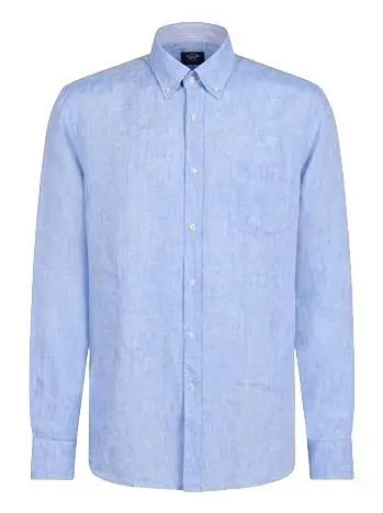 Paul & Shark Shirt Size Linen - Blue