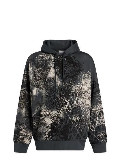 Iceberg Multicolor Graphic Print French Terry Hoodie - Grey