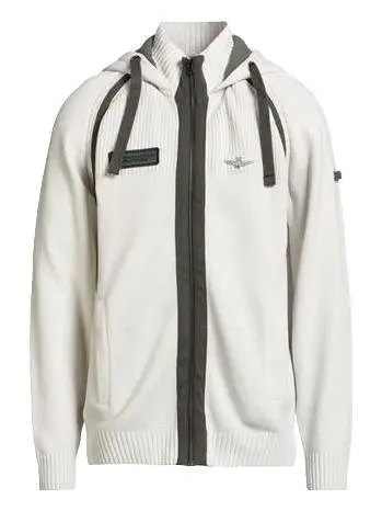 AERONAUTICA MILITARE Knitted Cardigan With Embroidered Logo - Grey