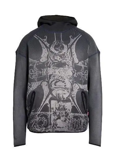 DIESEL® Cotton Graphic Print Hoodie - Grey