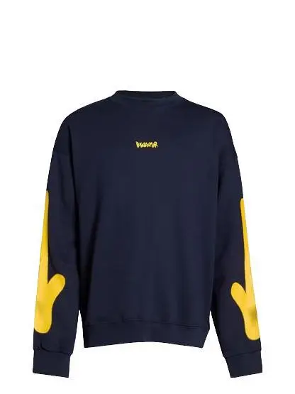 DISCLAIMER Midnight Cotton Sweatshirt - Blue
