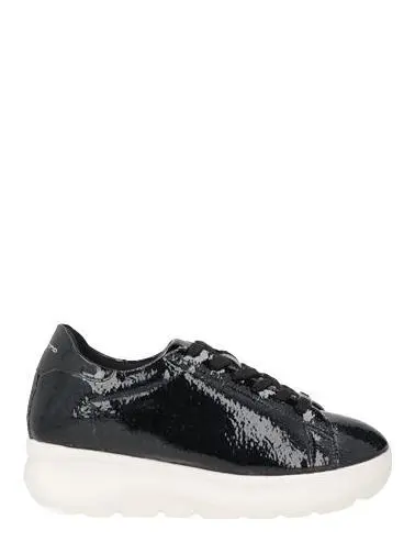 FORNARINA Bronze Glittered Wedge Sneakers - Black
