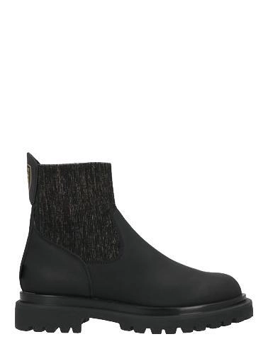 BLAUER. Leather And Textile Ankle Boots - Black