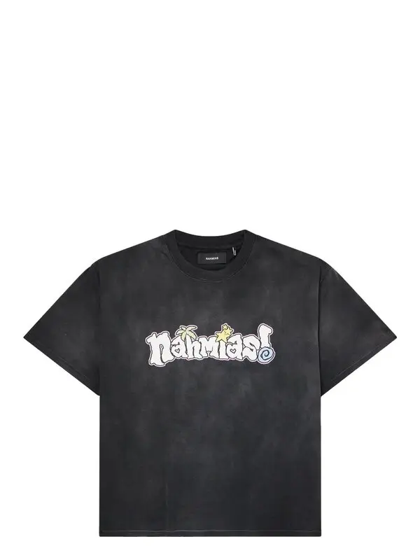 NAHMIAS Boardwalk Logo-print Cotton-jersey T-shirt - Black