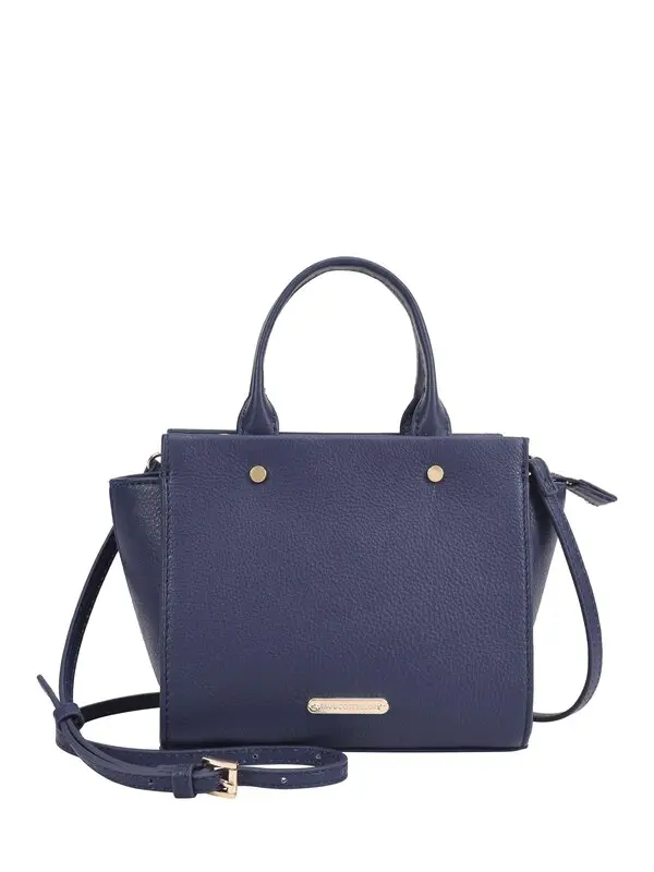 PAUL COSTELLOE Drini Leather Crossbody Bag - Blue