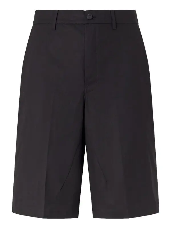 Rick Owens Straight-leg Cotton-blend Canvas Shorts - Black
