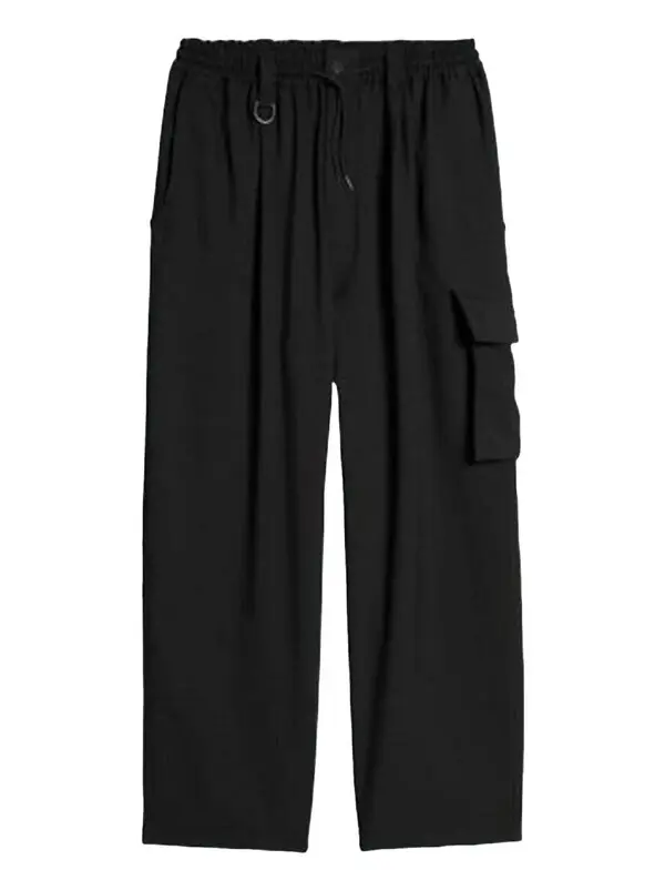 Y3 Cargo Trousers With Drawstring Fastening - Black