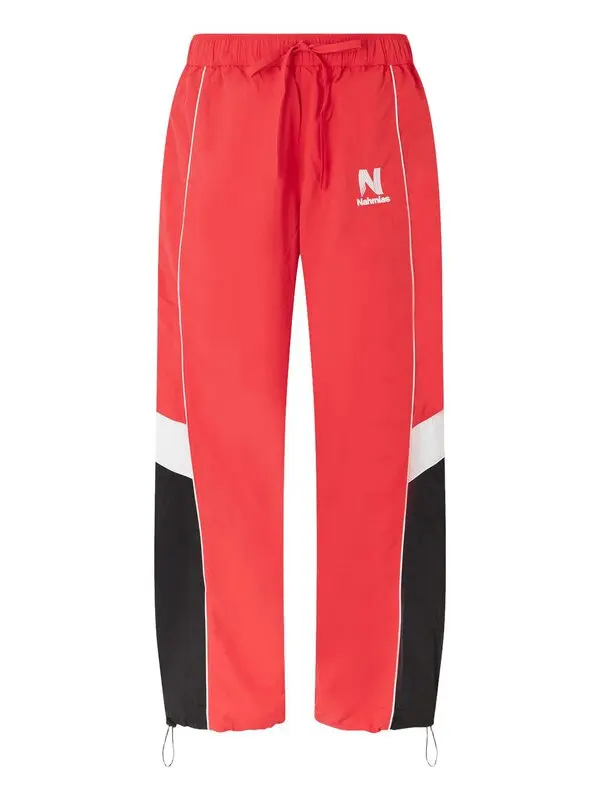 NAHMIAS Straight-leg Logo-embroidered Nylon Trousers - Red