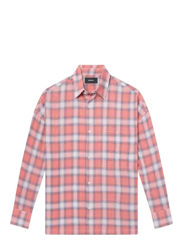 NAHMIAS Checked Cotton-blend Shirt - Red