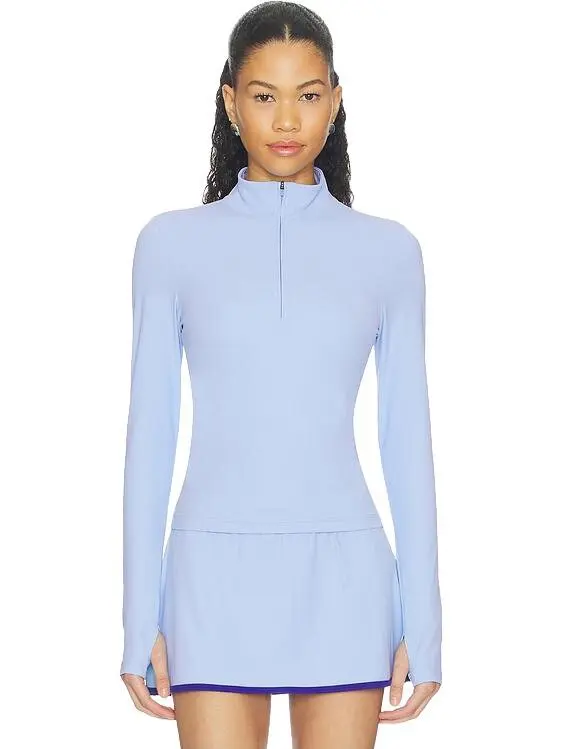 Splits59 Rigor Half Zip Waist Length Top - Skylight