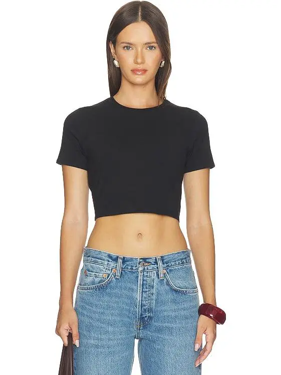 FAVORITE DAUGHTER The Laura Crop Top - Black
