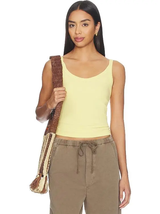 Lna Ribbed Tank Top - Rafia