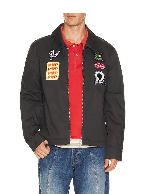 POP TRADING COMPANY Full Zip Worker Jacket - Anthracite