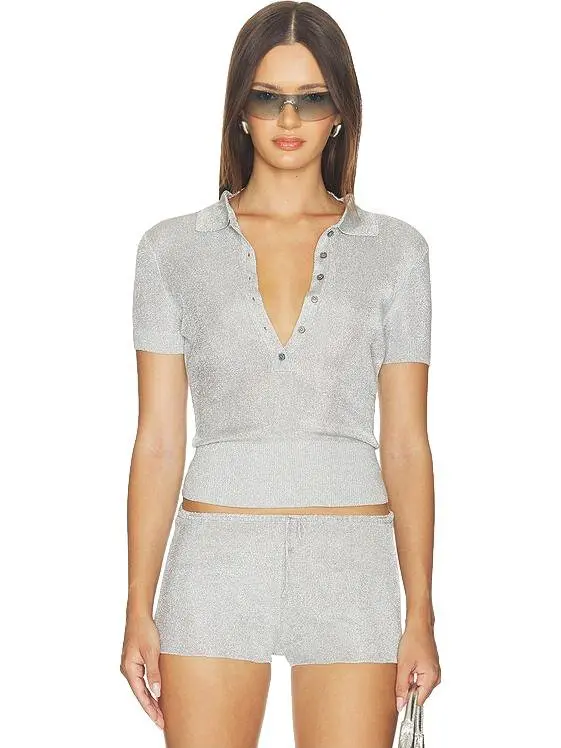 GUIZIO Mateo Polo Top - Silver