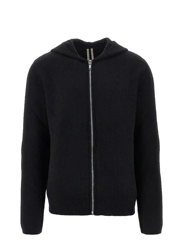Rick Owens Knitted Full-zip Hoodie - Black
