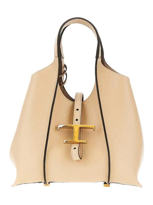 TOD'S Mini T Timeless Shopping Bag - Beige
