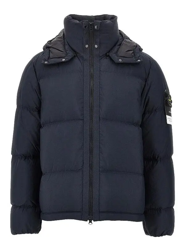 Stone Island Matt Ripstop Cordura Down Jacket - Blue