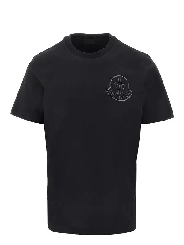 Moncler Rubberized Logo T-hirt - Black