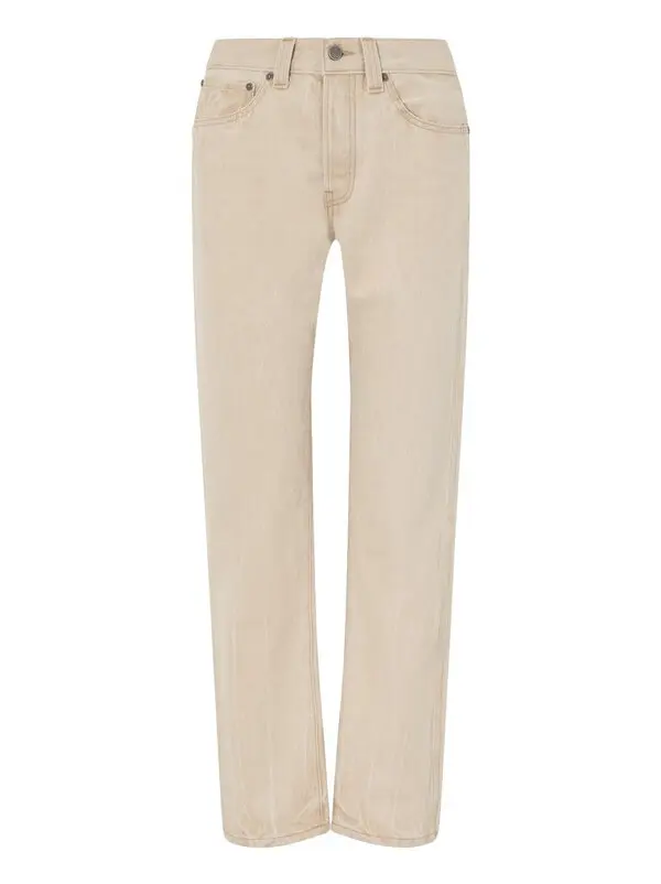 Khaite Callum Straight-leg Jeans - Neutrals