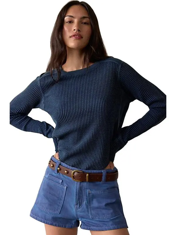 Free People Baby Blake Thermal Top - Outer Space