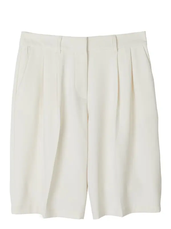 Stylein Bore Tailored Crepe Shorts - Ivory