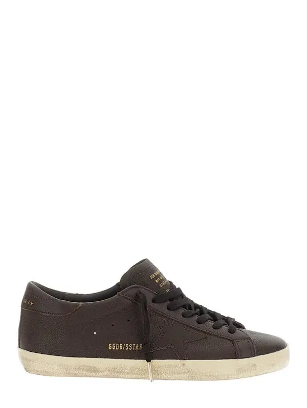 GOLDEN GOOSE Superstar Leather Sneakers - Marrone