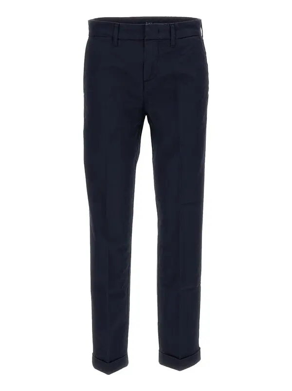 FAY Pantaloni Slim In Cotone Stretch - Blu