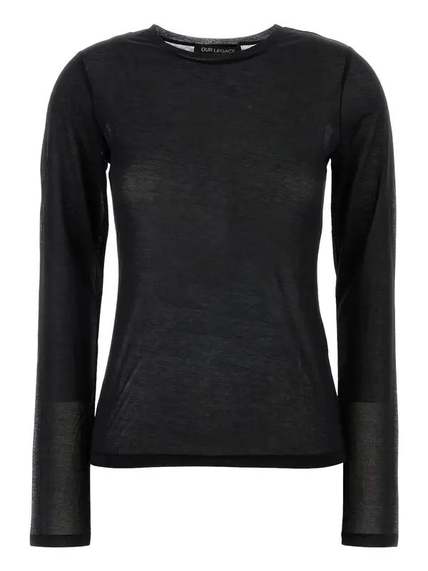 Our Legacy Cotton Blend Long Sleeve T-shirt - Black