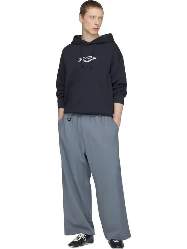 Adidas Y-3 French Terry Liquid Logo Hoodie - Black