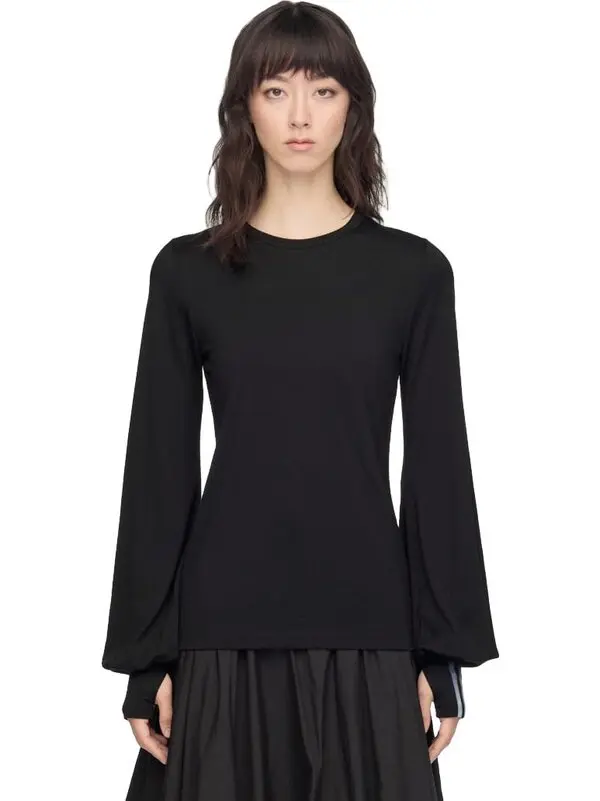 Adidas Y-3 Long Sleeve Wool Tee - Black