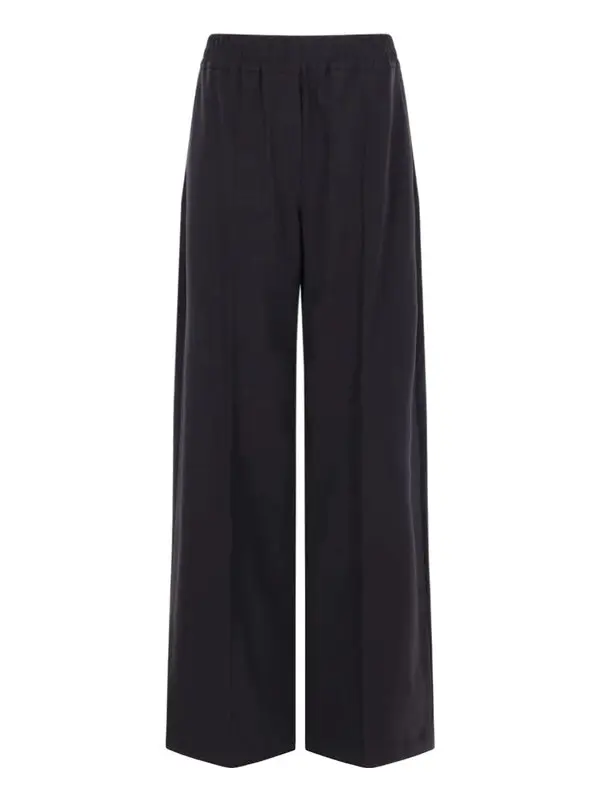 Brunello Cucinelli Elasticated-waistband Palazzo Pants - Black