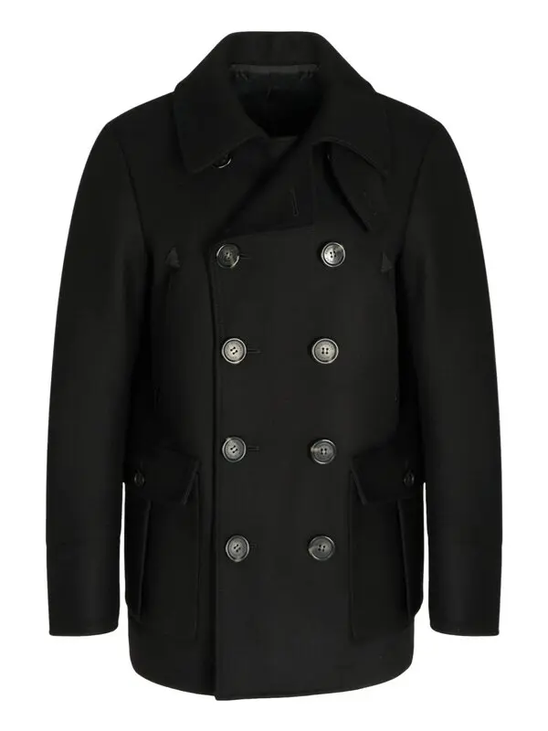 Dsquared2 Double-breasted Pocket Coat - Black