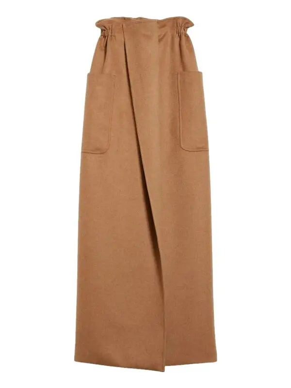 Max Mara Patch-pocket Straight Skirt - Camel