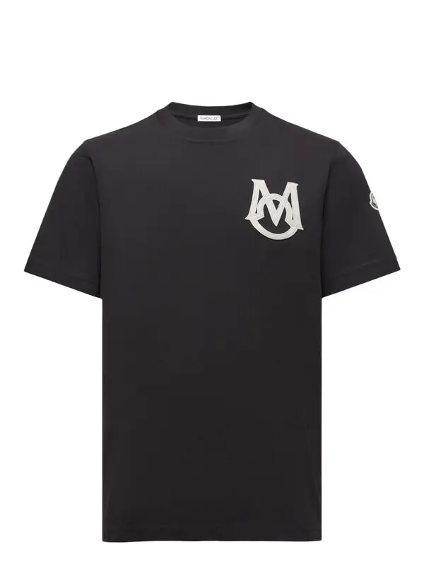 Moncler Monogram Cotton T-shirt - Black